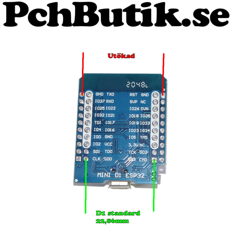 Mini D1 Esp32 Wifi Och Bluetooth Dual Core