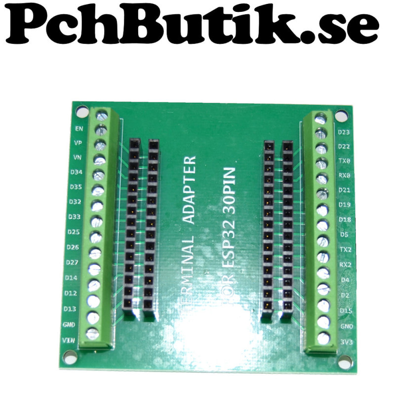 ESP32 30-pinnars adapter till skruvplint