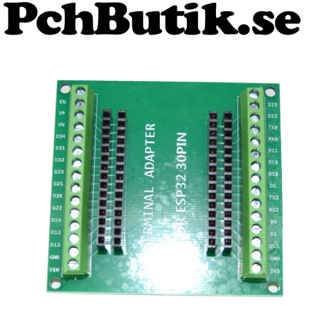 ESP32 30-pinnars adapter till skruvplint