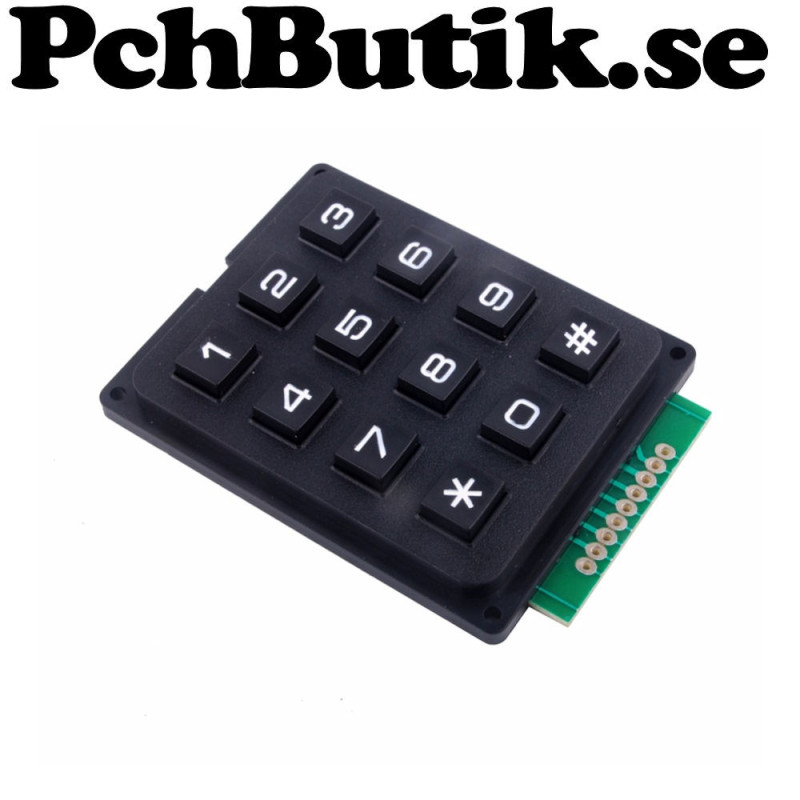 NYTT PÅ LAGER. 12 Key Membrane Switch Keypad 4 x 3 Matrix Array Matrix ...
